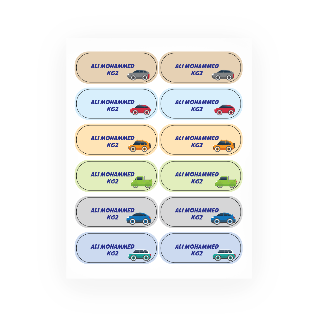 Sticker Name Labels For School